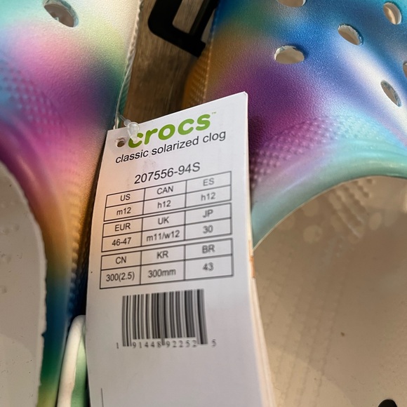 CROCS | Shoes | New Crocs Classic Solar Rainbow Clogs Clog Shoes ...